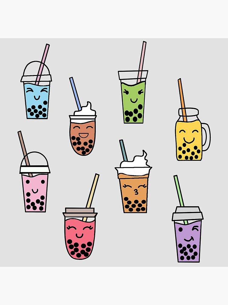 "BOBA TEA STICKER PACK" Art Print by K1Duong | Redbubble