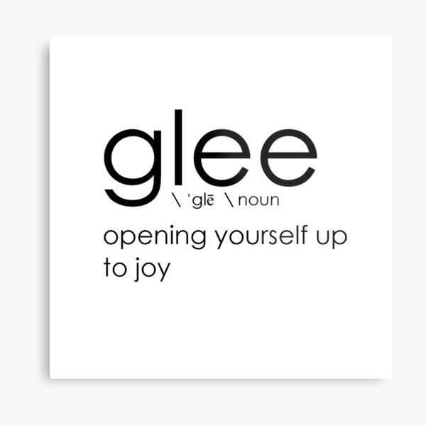 Glee Definition Wall Art | Redbubble