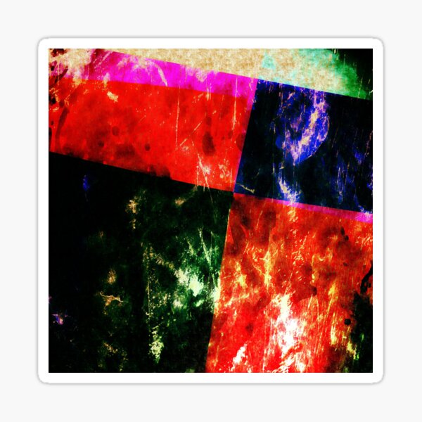 "Raw Lapis lazuli Malachite green Coral distorted blocks" Sticker for ...