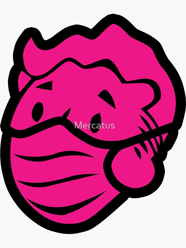 "Pink Fallout Mask" Sticker for Sale by Mercatus | Redbubble