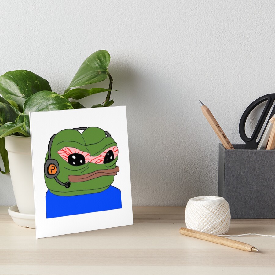 "Pepe sticker Gamer Discord funny meme " Art Board Print by Grace-Cop ...