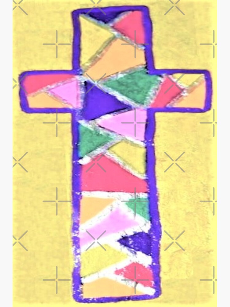 Póster «Cruz de colores brillantes» de craftsbydaphy | Redbubble