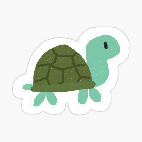 "Cute turtle sticker" Sticker for Sale by sofiacarmoart | Redbubble