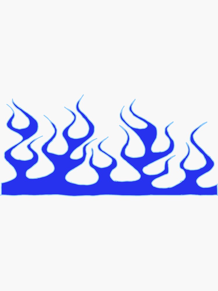 "blue flame design" Sticker by baileystickers6 | Redbubble