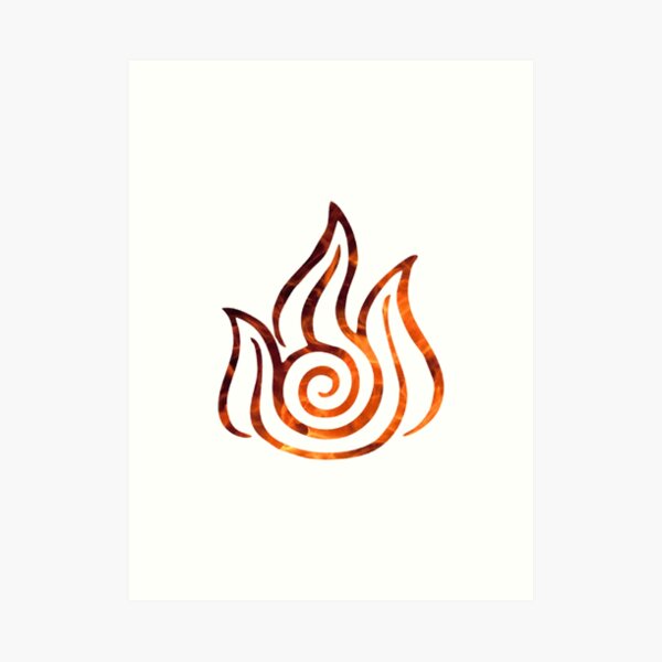 "Avatar: The Last Airbender Fire Nation Symbol" Art Print for Sale by ...