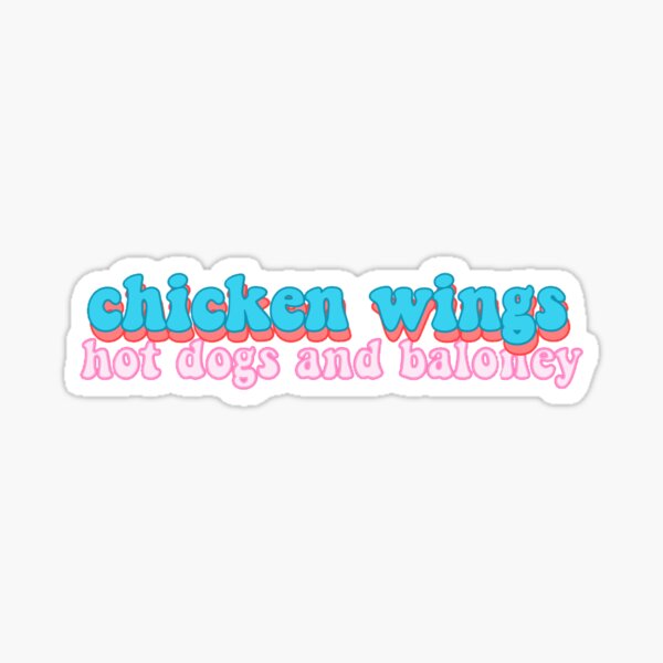 "chicken wings" Sticker by mxddieaxstin | Redbubble