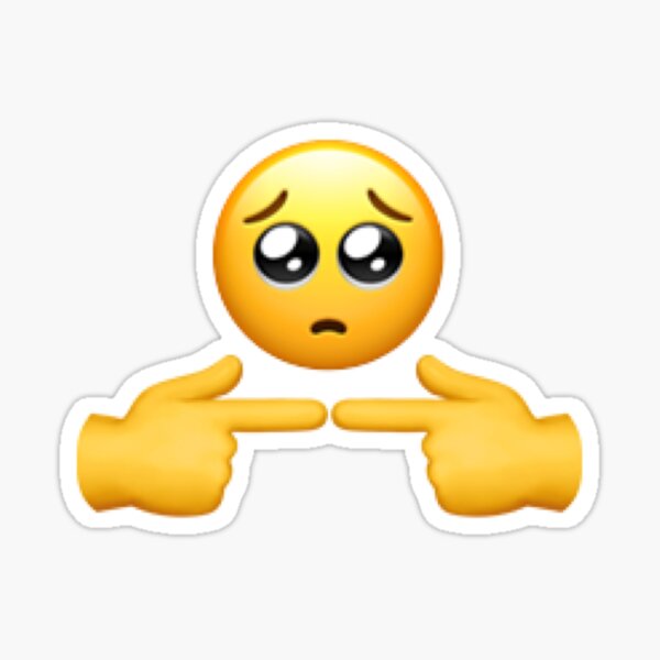 "Shy Hands Emojis" Sticker by ekoh7 | Redbubble