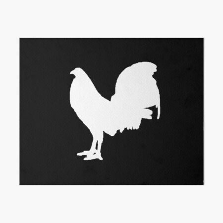 Lámina rígida «Gallos Gamefowl - Logo blanco» de gamefowl | Redbubble