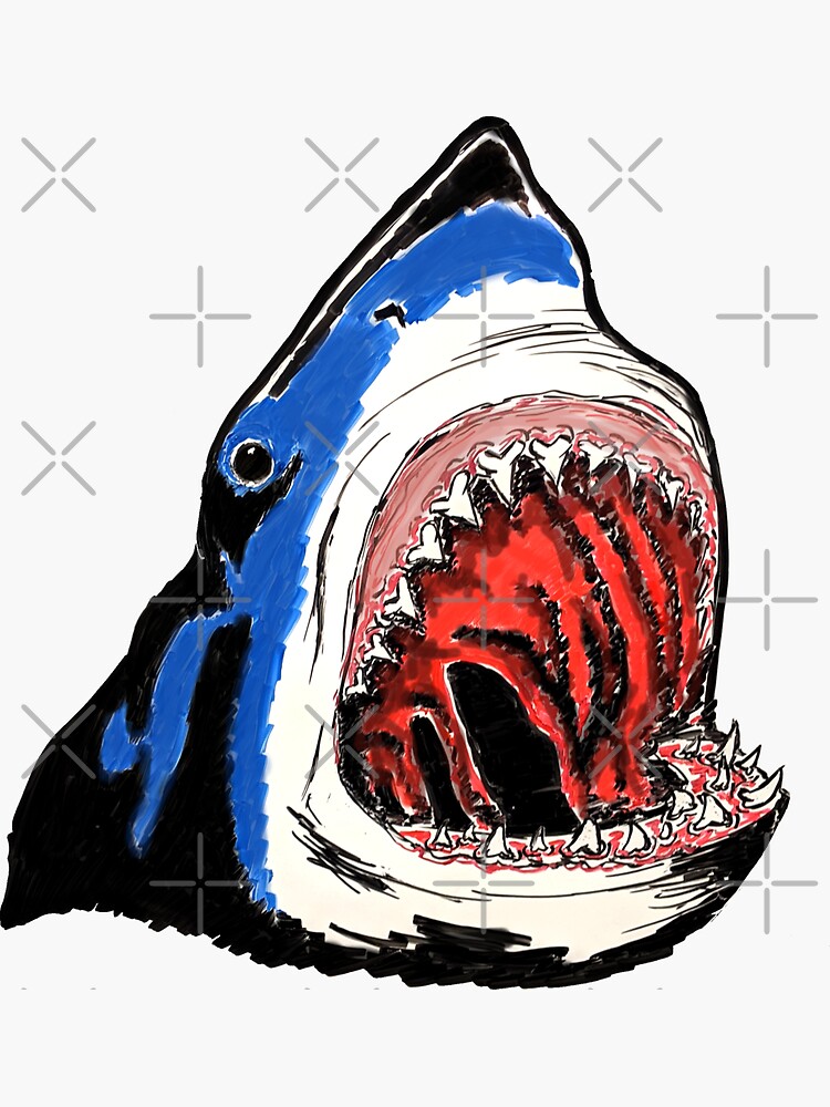 "Great White" Sticker for Sale by Scuba-Div3r | Redbubble