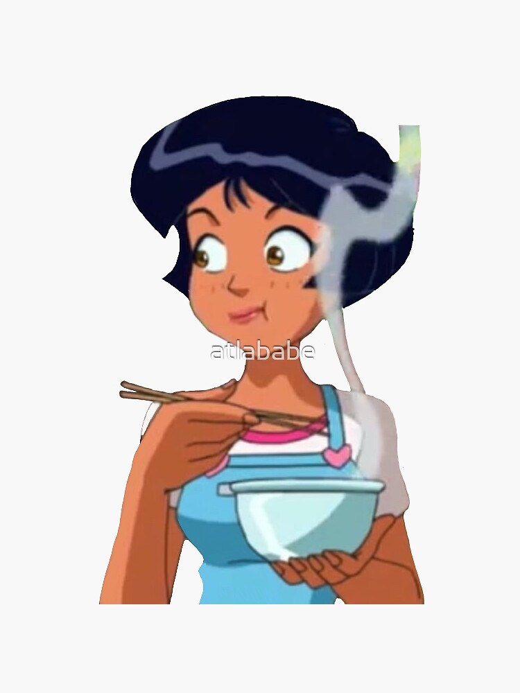 "Totally Spies Alex Eating" Sticker for Sale by atlababe | Redbubble