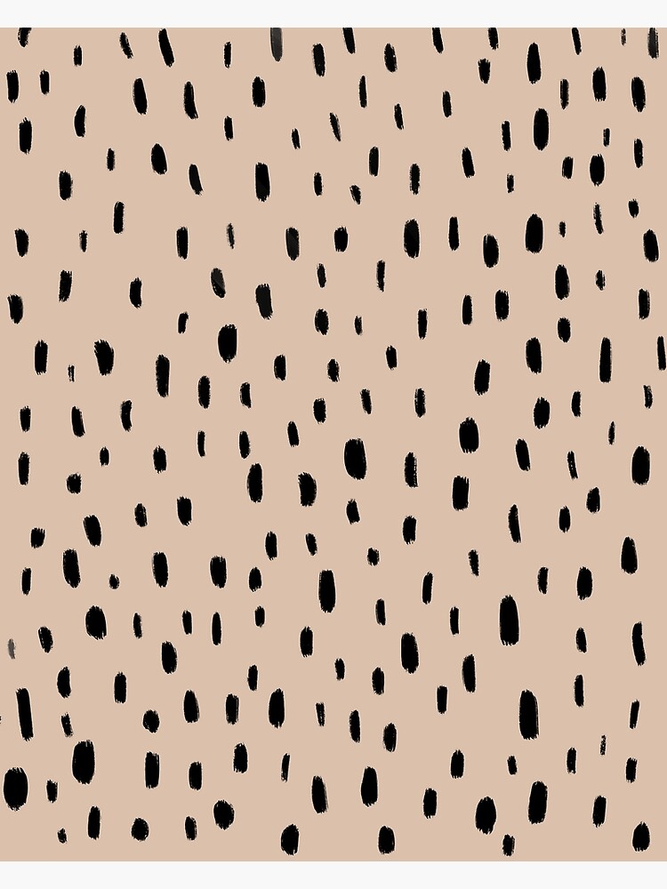 "Neutral Black Spotty Pattern in Beige " Poster for Sale by WildeandCo ...
