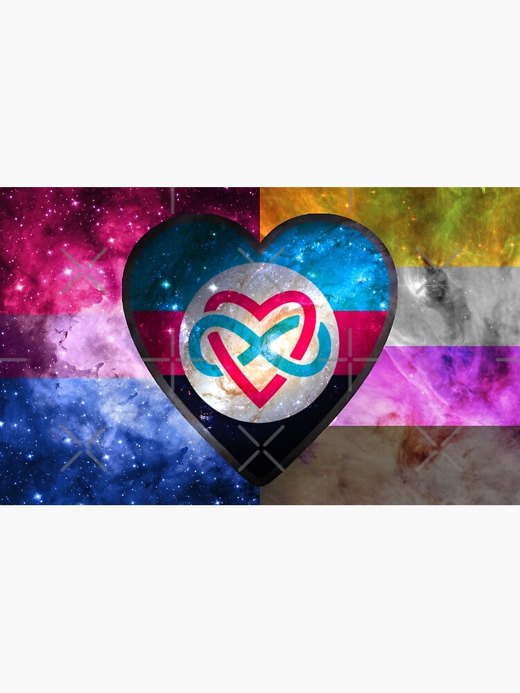 "Polyamorous Bisexual Non-Binary Pride Flag" Poster by m90photo | Redbubble