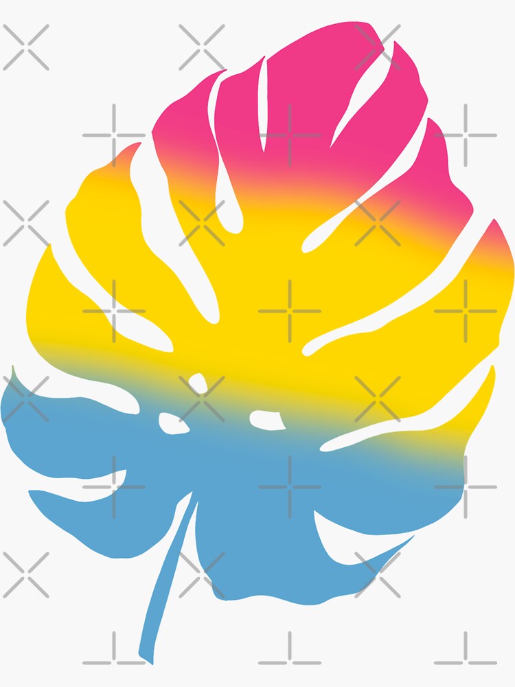 "Discrete Pride Leaf- Pan Sexual " Sticker for Sale by LordGraceArt ...