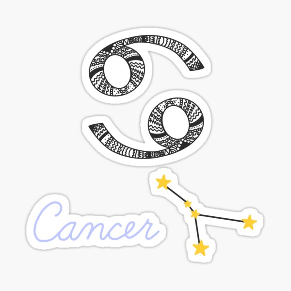 "Cancer Zodiac Sticker Pack" Sticker for Sale by hoonurkaur | Redbubble