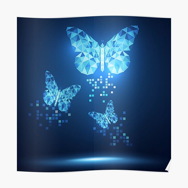 "Butterfly Space Quantum Entanglement" Poster by NissiLuxe | Redbubble