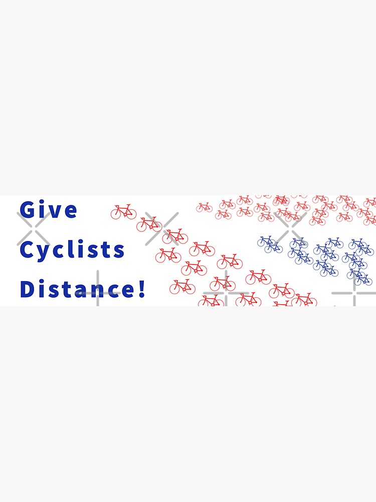 "Give Cyclists Distance GB Bumper Sticker" Sticker for Sale by ...