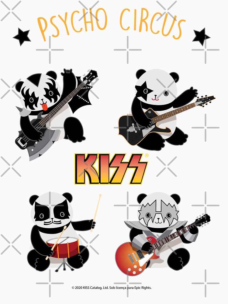 "Psycho Circus - Pandas playing like the band Kiss" Essential T-Shirt ...