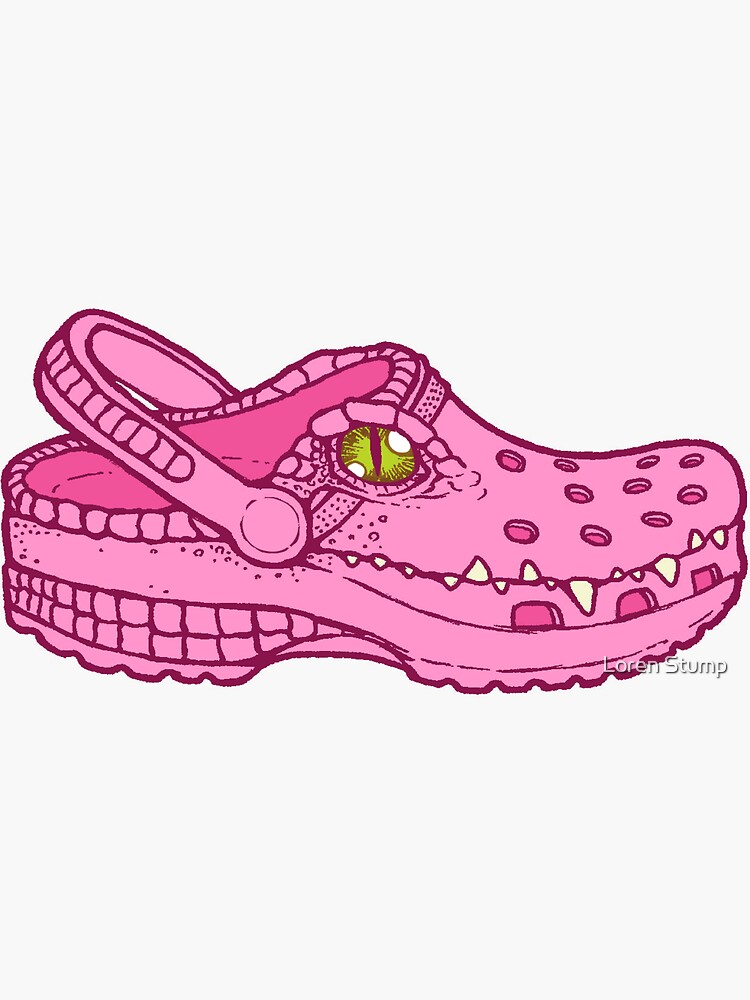 "Croc Croc (Pink)" Sticker for Sale by loren-stump | Redbubble