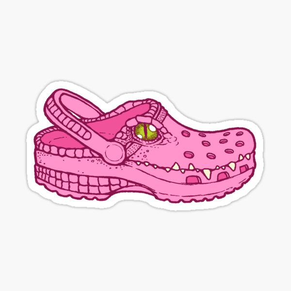 "Croc Croc (Pink)" Sticker for Sale by loren-stump | Redbubble