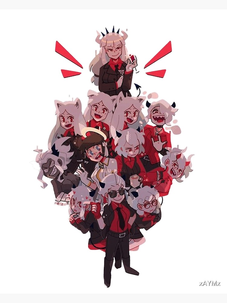 "Helltaker Crew (Satan)" Poster by xAYMx | Redbubble