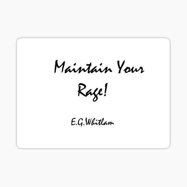"Maintain Your Rage" Sticker for Sale by Smolive | Redbubble