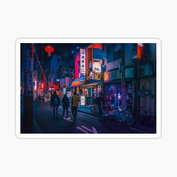"Chinatown - Yokohama Japan Night Photo" Sticker for Sale by ...