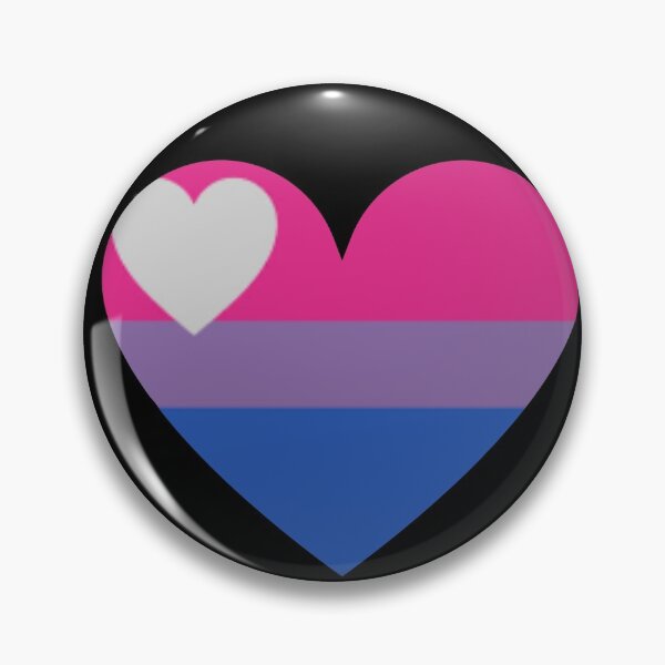 "Pride Flag Hearts - Biromantic" Pin for Sale by thesassypanda | Redbubble