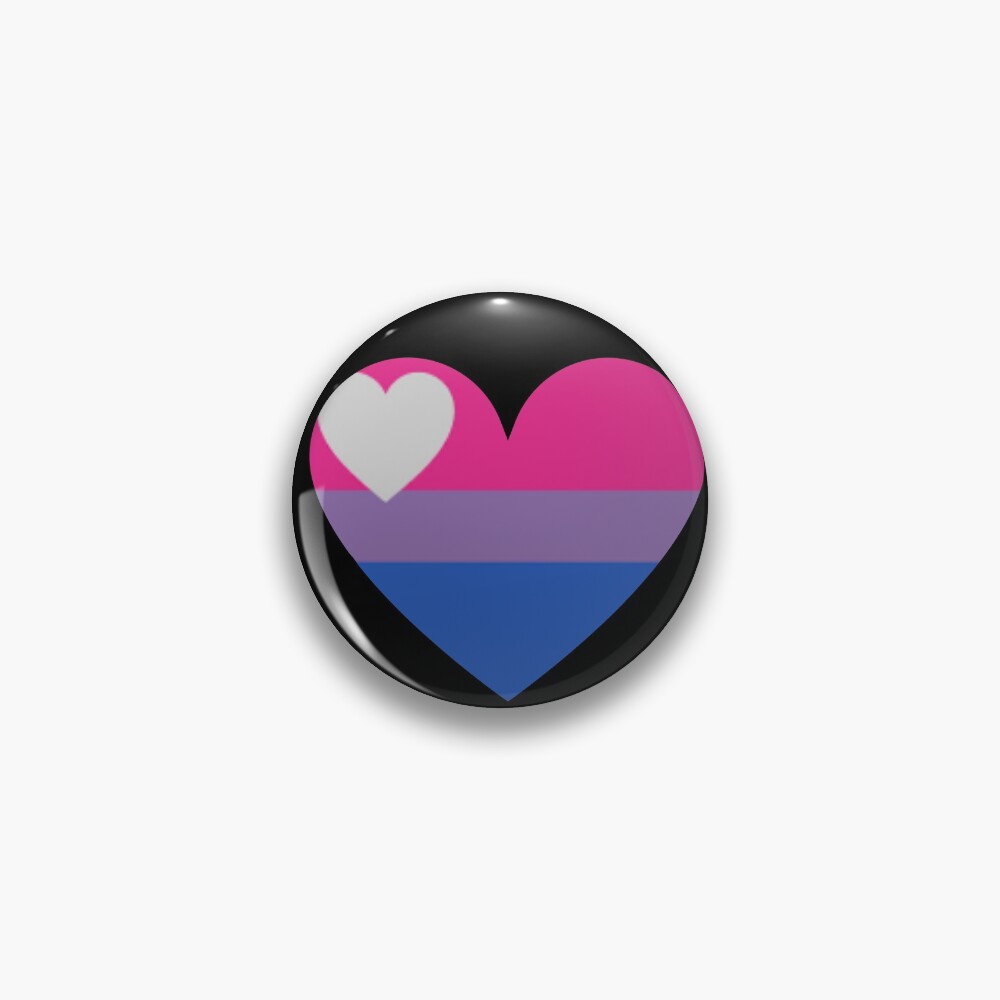"Pride Flag Hearts - Biromantic" Pin for Sale by thesassypanda | Redbubble