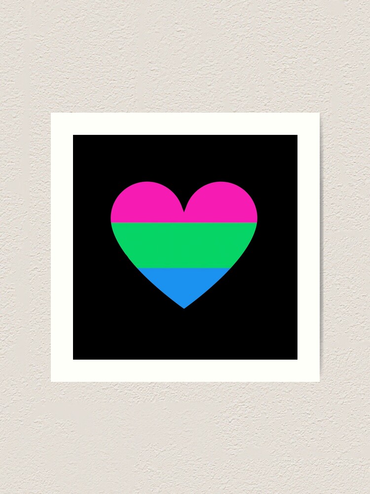 "Pride Flag Hearts - polysexual" Art Print by thesassypanda | Redbubble