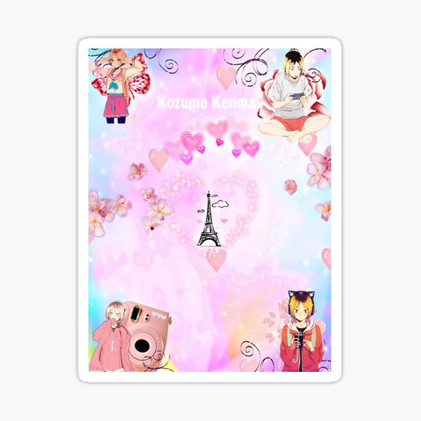 "Haikyuu - Kozume Kenma Aesthetic (pink)" Sticker for Sale by KuroKen16 ...