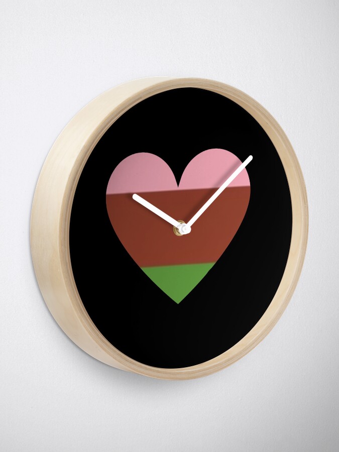 "Pride Flag Hearts - Gynosexual" Clock for Sale by thesassypanda ...