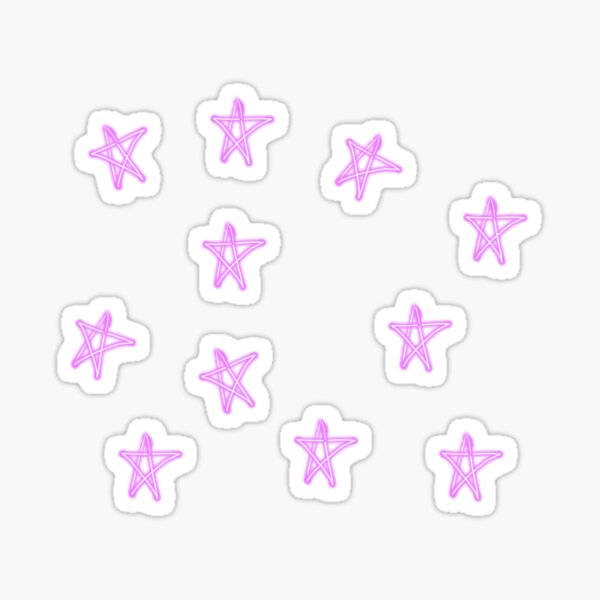 "Purple Neon Stars Sticker Pack Mini" Sticker for Sale by laurenmblad ...