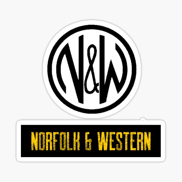 "Norfolk & Western Railway" Sticker for Sale by schrammsdesigns | Redbubble