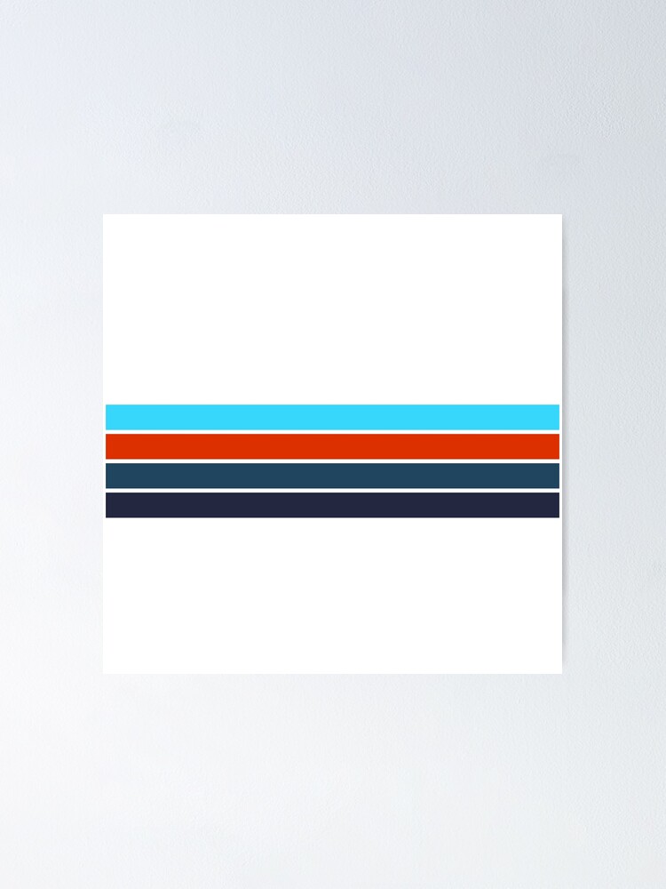 "Classic Retro Racing Stripes Pattern" Poster by T-shirt-Designs ...