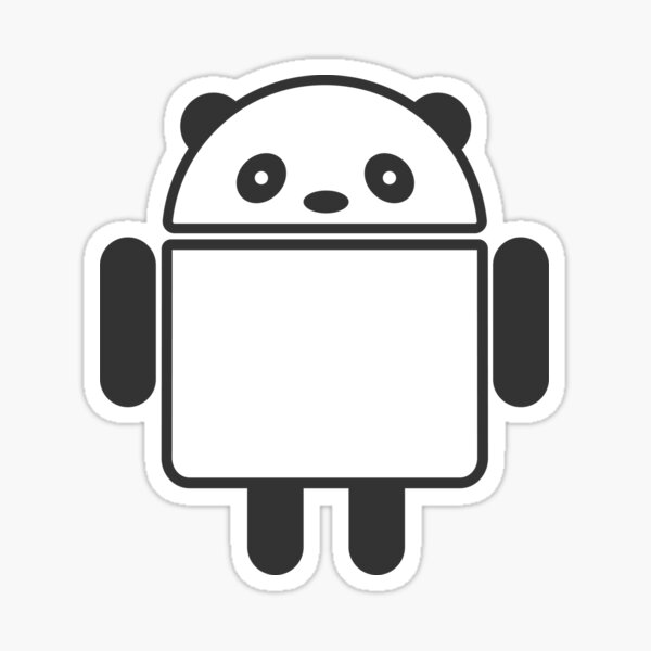 "Panda Android robot style design" Sticker for Sale by mrsupicku ...