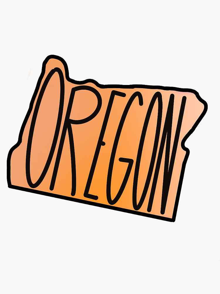 "Oregon Orange and Red Design" Sticker for Sale by Moxxiethemess ...