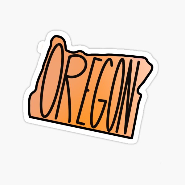 "Oregon Orange and Red Design" Sticker for Sale by Moxxiethemess ...