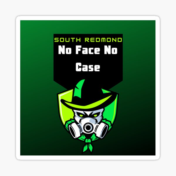 "No Face No Case" Sticker for Sale by PASSI743 | Redbubble
