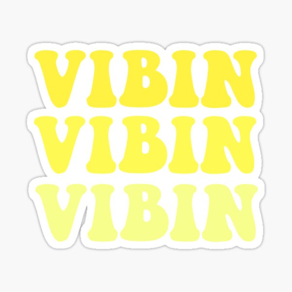 "vibin yellow ombre" Sticker by macbastable1 | Redbubble