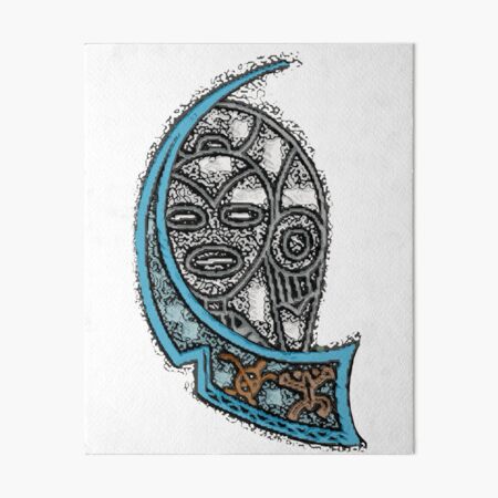 "Atabey Goddess Taino Symbol blue" Art Board Print for Sale by liamaris ...