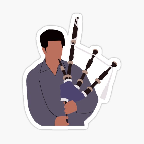 "Ross plays bagpipes" Sticker for Sale by JCDJKE | Redbubble