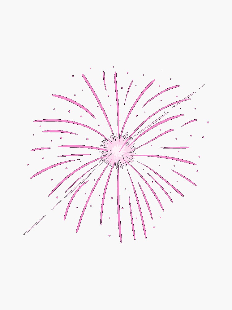 "pastel firework" Sticker for Sale by caitlynscholl | Redbubble