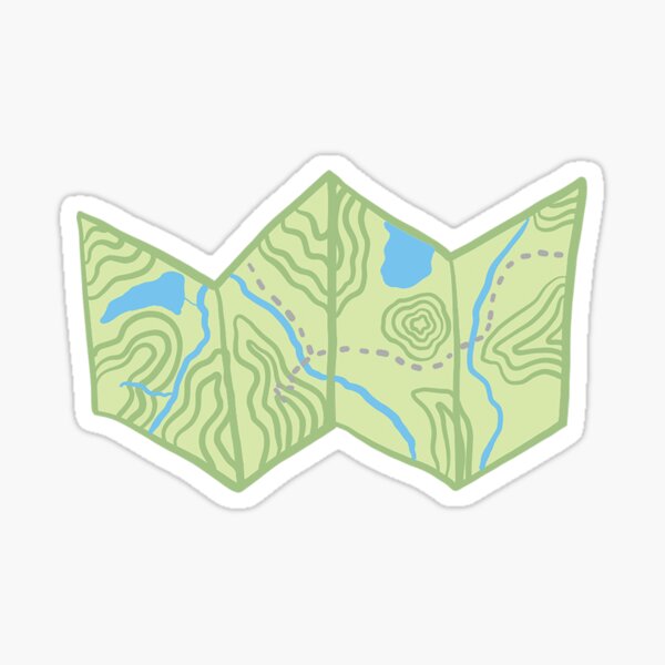 "Topo Map" Sticker for Sale by mfeeneydesign | Redbubble