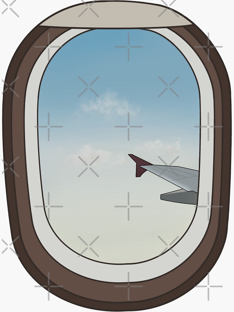 "Airplane Window" Sticker for Sale by Nicoletta2 | Redbubble