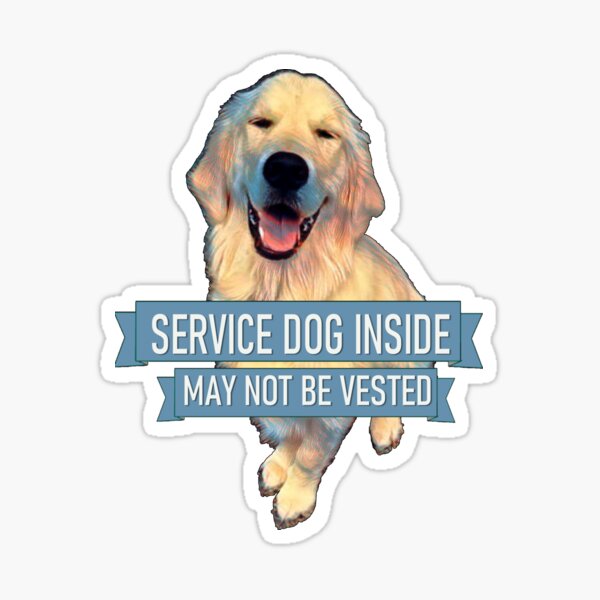 "Custom Service Dog Sticker" Sticker for Sale by kczotter | Redbubble