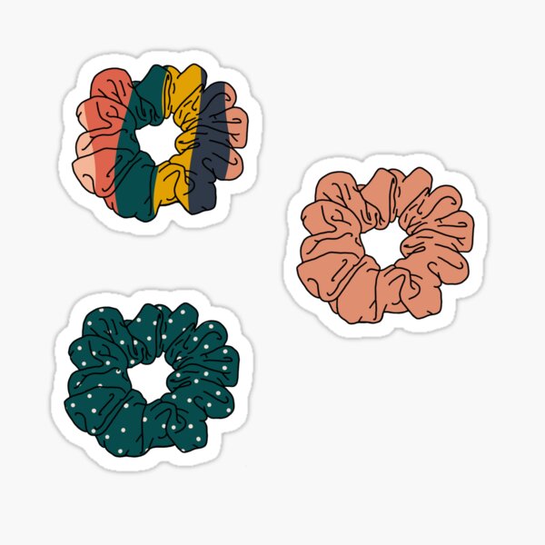 "Scrunchie pack" Sticker by ajcreatives8 | Redbubble