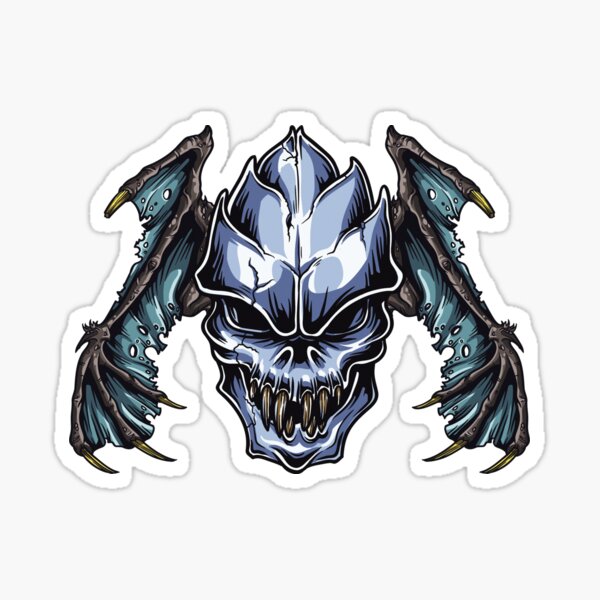 "Demon Skull" Sticker for Sale by Elfyau | Redbubble