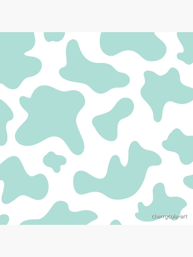 "Pastel Blue Cow Print" Sticker by cherrycola-art | Redbubble