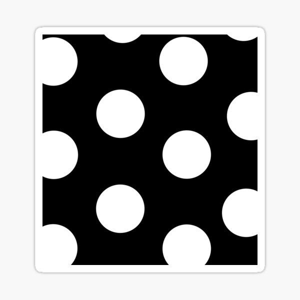 "Black and White Polka Dot Design" Sticker for Sale by PatooPalette ...