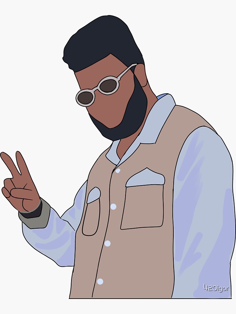 "Khalid Donnel Robinson Peace Sign Hands Drawing / Art" Sticker by ...